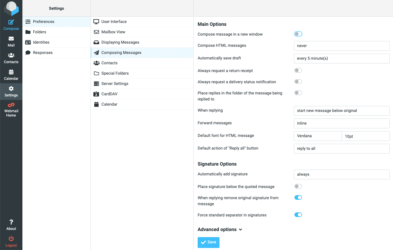 Displaying and Composing Messages Options - Localsearch Knowledge Base