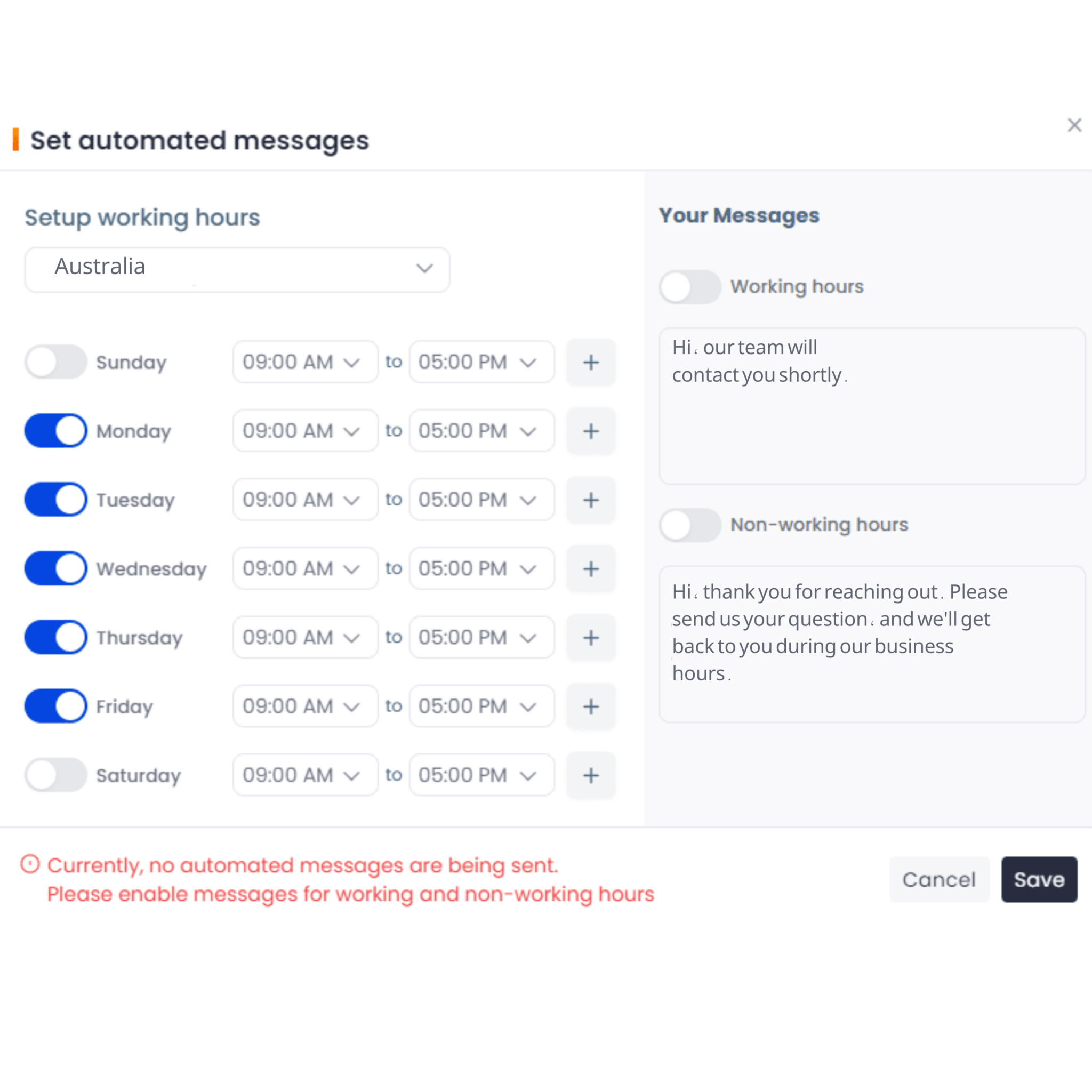 How to Set Automated Messages for Working and Non-Working Hours ...