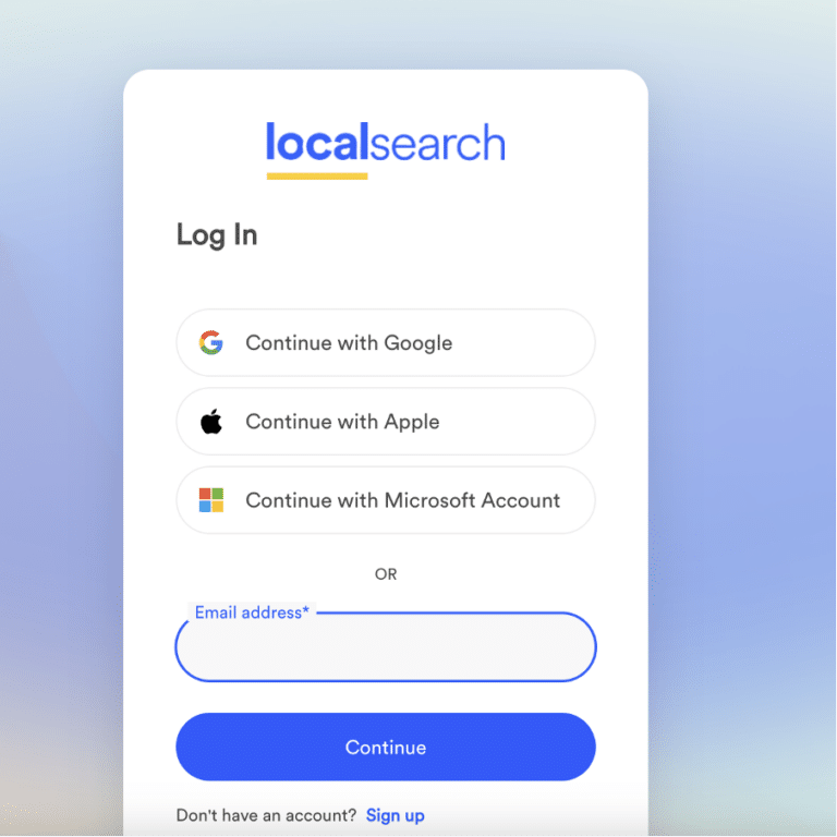 Log in to Localsearch.com.au with Your Email Address - Localsearch Knowledge Base